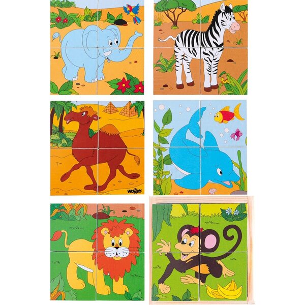 Puzzle cuburi cu imagini-Safari | copilarie.md // Complexe de joacă